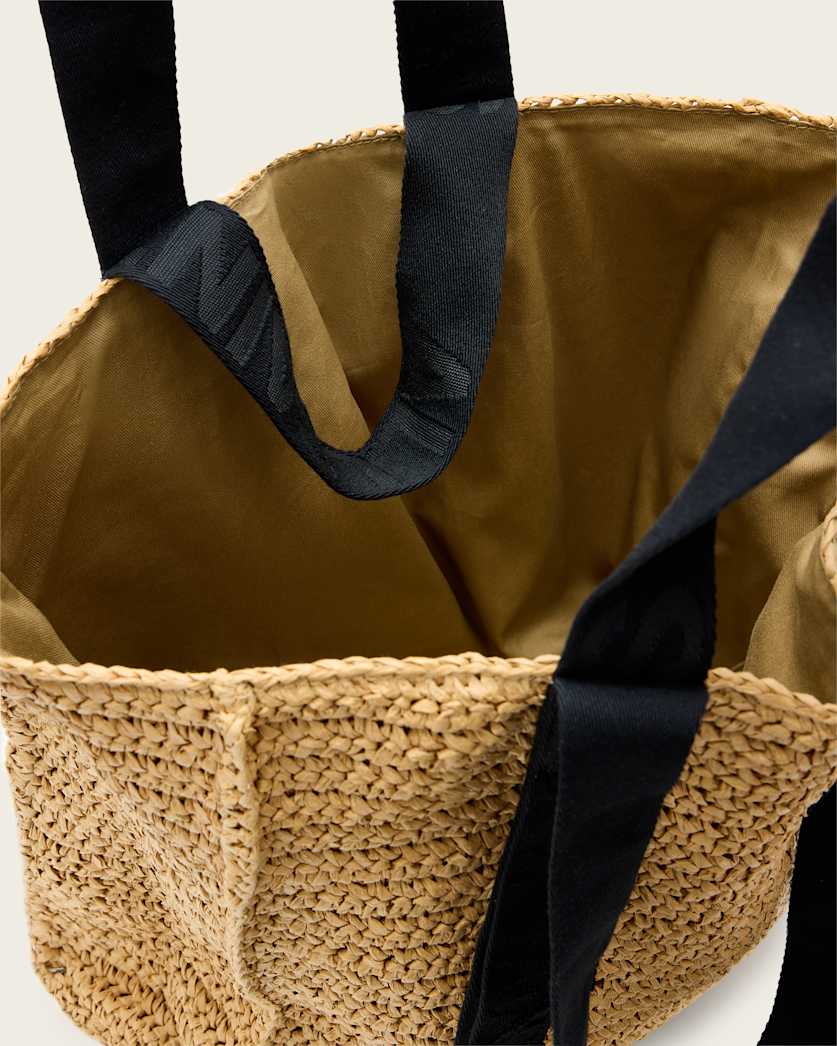 Lullah Woven Straw Tote Bag ALMOND | ALLSAINTS US